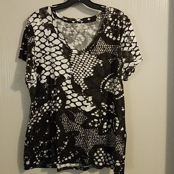 Tops | Blouse Chaus Ladies Short Sleeve Blouse Size Xxl Top Final ...